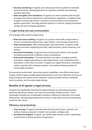 AI Agents for Legal Applications benefits implementation and future ...