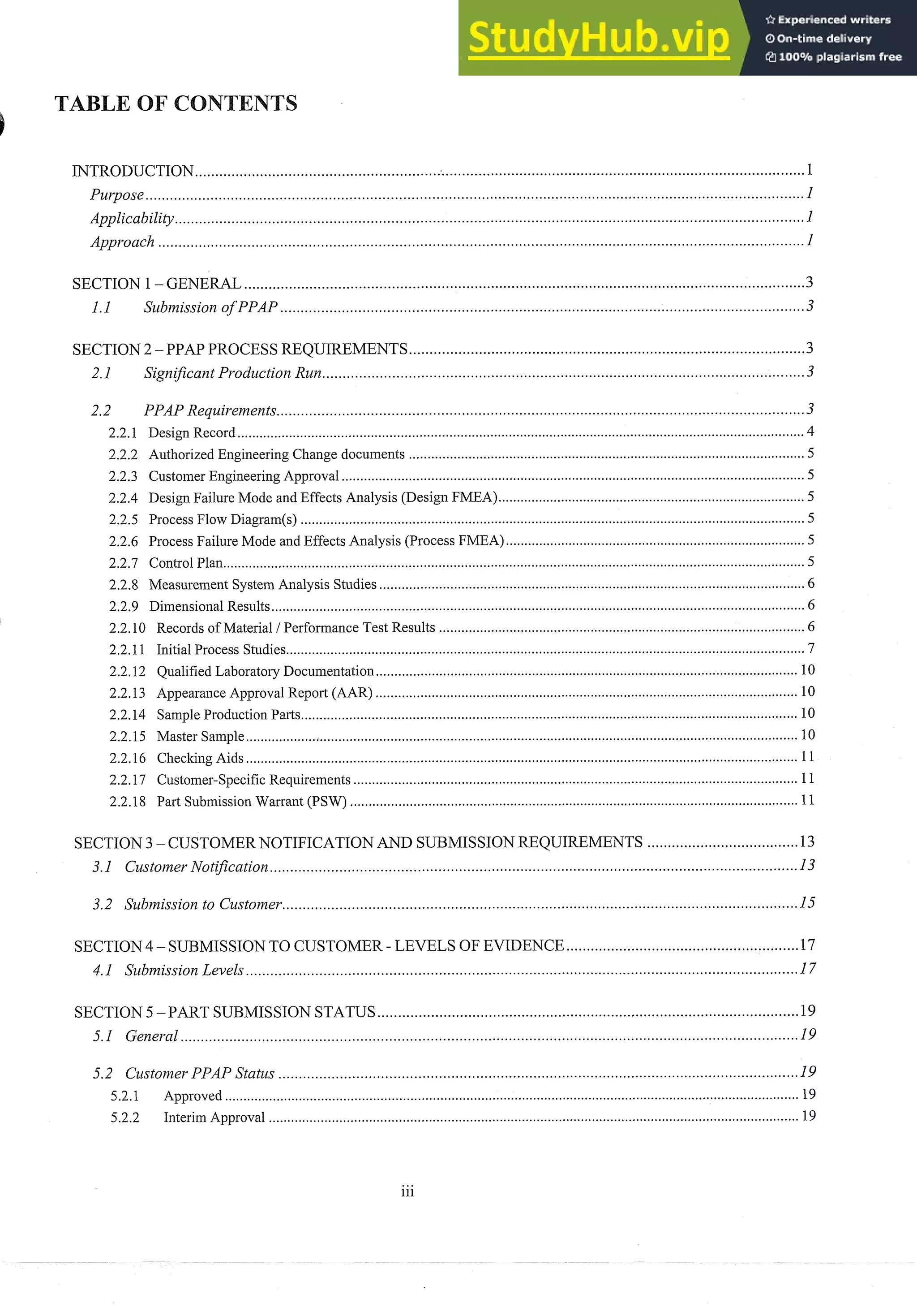 AIAG Production Part Approval Process PPAP 4Th Edition | PDF