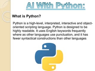 Ai & ai with python | PPT