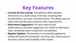 AI Alternative - Discover the best AI tools and their alternatives | PPTX