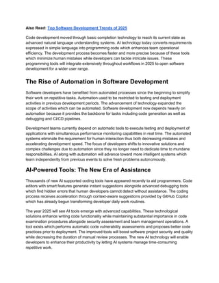 AI and Automation in Software Development: Revolutionizing the Future | PDF