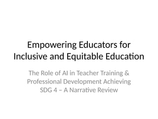 AI_and_Education_SDG4_Presentation for future use | PPT