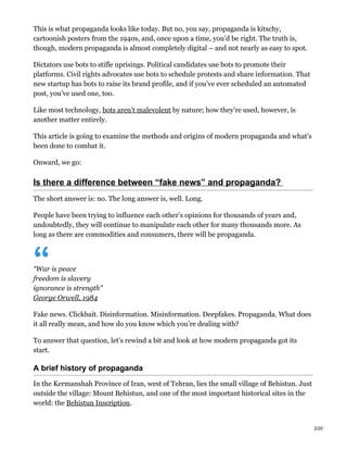 AI and Fake News: How Technology Has Changed Modern Propaganda | PDF