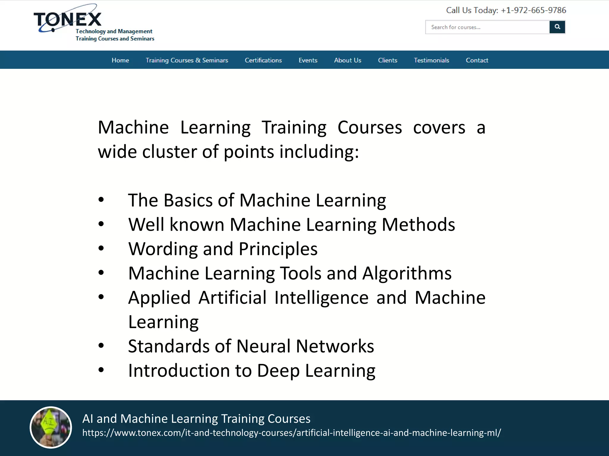 AI and Machine Learning Training Courses | PPT