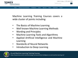 AI and Machine Learning Training Courses | PPT