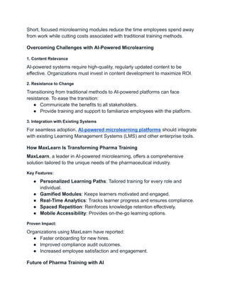 AI and Microlearning Platform_ A Perfect Pair for Pharmaceutical Workforce Development ...