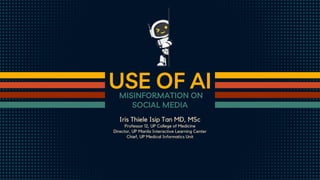 Use of AI: Misinformation on Social Media | PDF