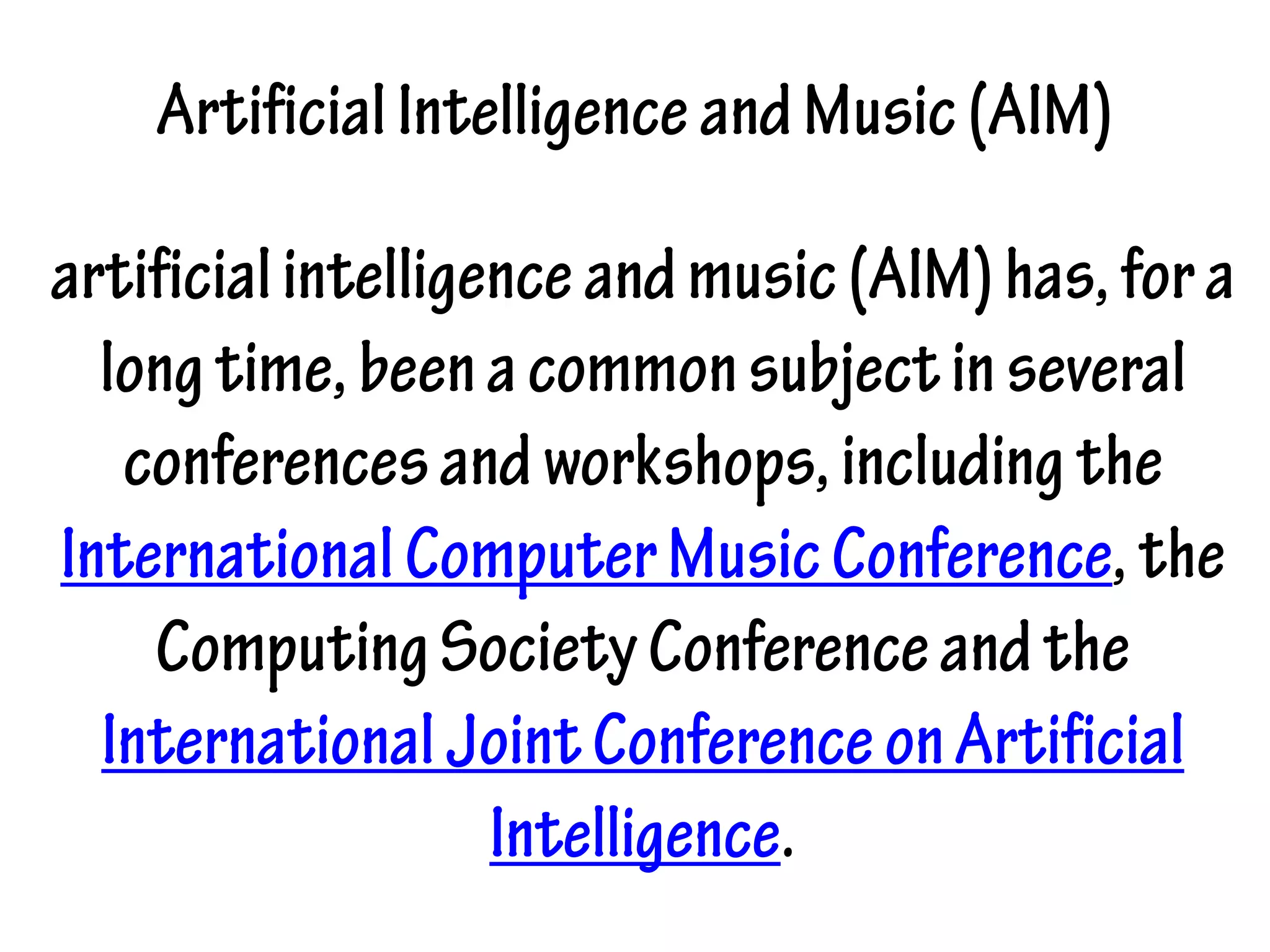 Artificial intelligence and Music | PDF