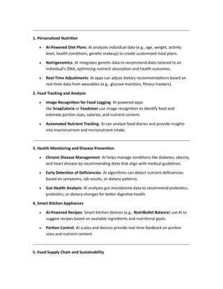 Ai and nutrition applications tips and tricks | PDF