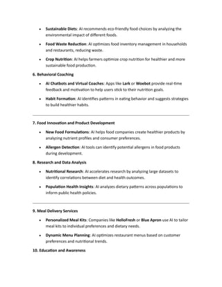 Ai and nutrition applications tips and tricks | PDF