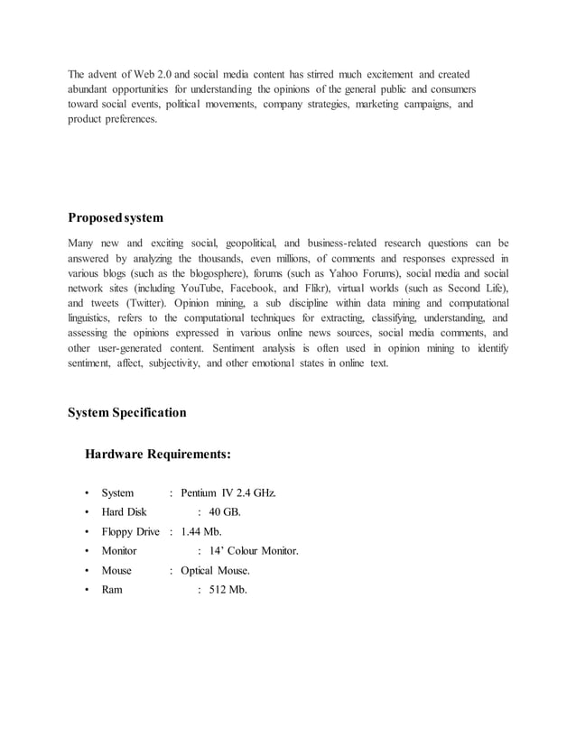IEEE 2014 DOTNET DATA MINING PROJECTS Ai and opinion mining | PDF
