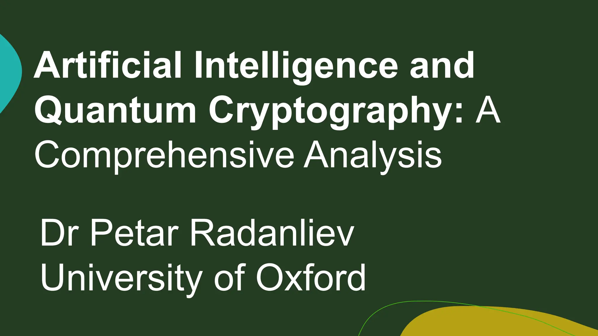 Artificial Intelligence and Quantum Cryptography: A comprehensive analysis of the transformative ...