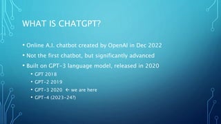 AI and the Researcher: ChatGPT and DALL-E in Scholarly Writing and Publishing | PPTX ...