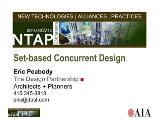 AIA NTAP Conference Set Based Design | PPTX | Food & Drink