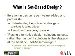 AIA NTAP Conference Set Based Design | PPTX | Food & Drink