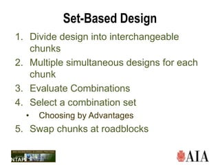 AIA NTAP Conference Set Based Design | PPTX | Food & Drink