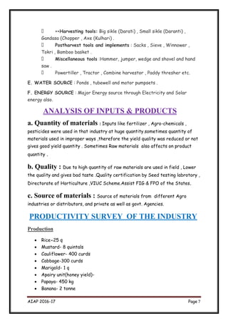 Agricultral Industrial Attachment Programme | PDF