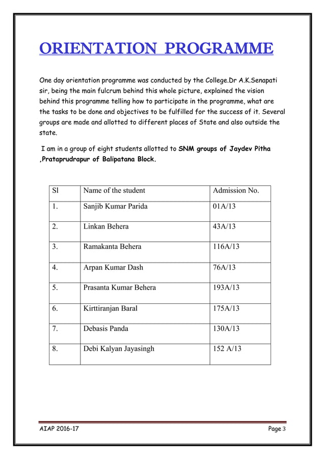 Agricultral Industrial Attachment Programme | PDF