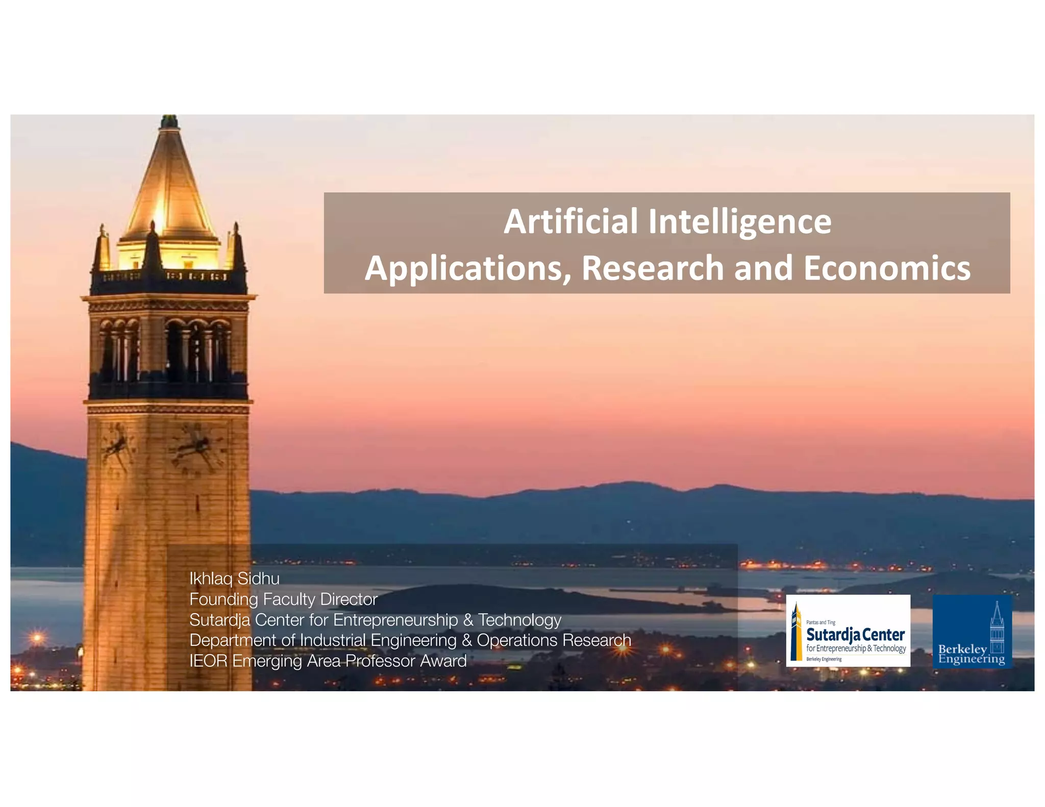 Artificial Intelligence Applications, Research, and Economics | PDF ...