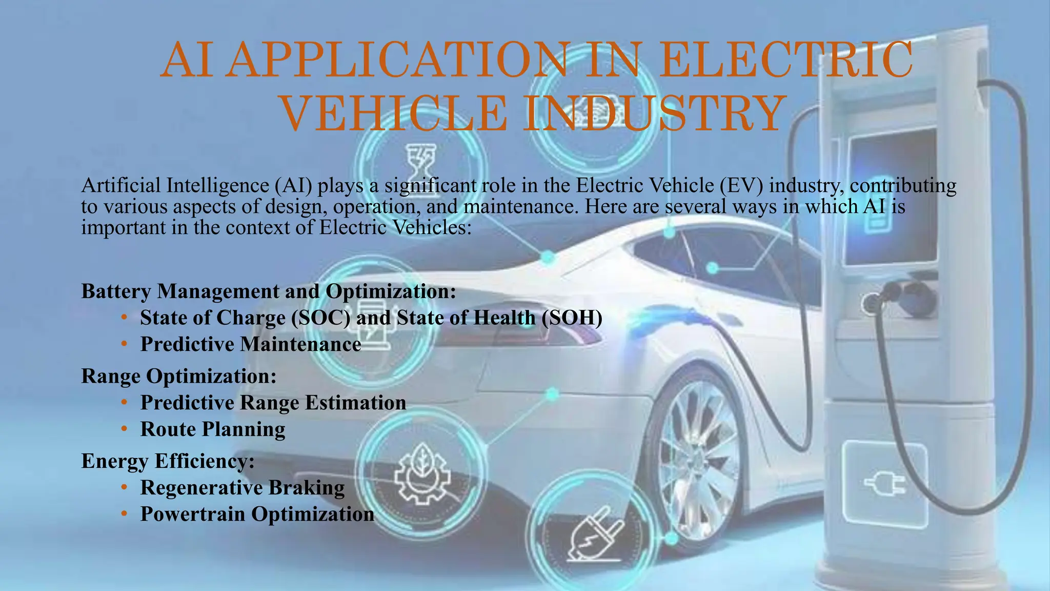 AI APPLICATION in electric vehicles and hybrid vehicle | PPTX