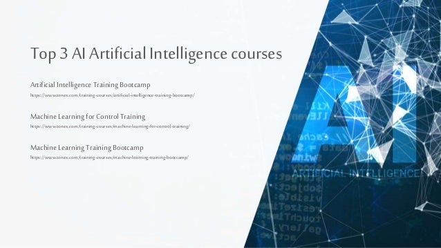 AI (Artificial Intelligence) top 3 courses | PPT