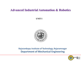 advanced industrial automation and robotics | PDF