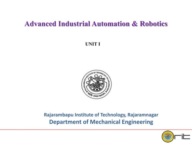 advanced industrial automation and robotics | PDF