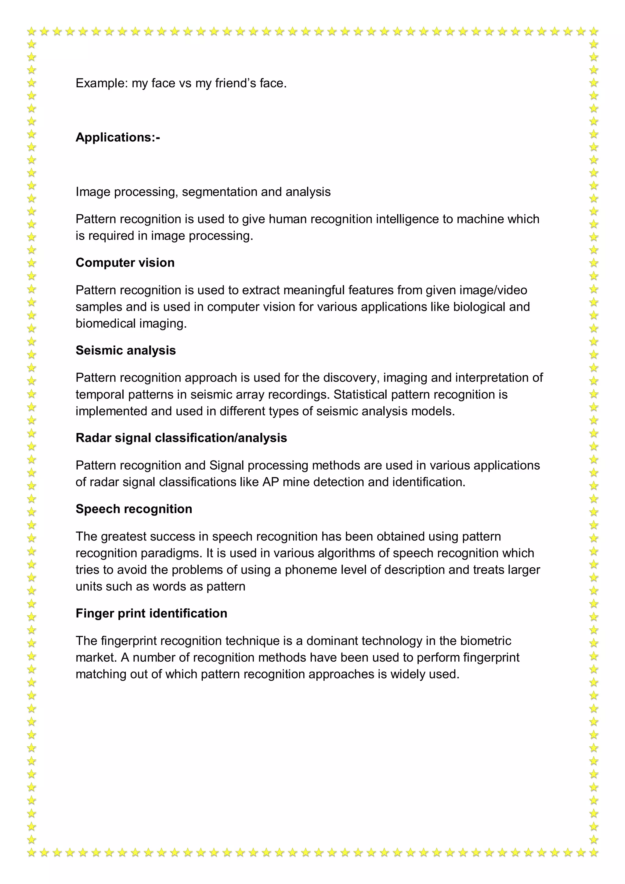 Design Principle Of Pattern Recognition System And Statistical Pattern Recognition Pdf