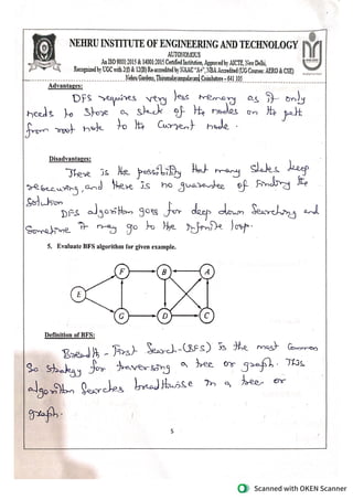 AI3391 Artificial Intelligence ASSIGNMENT 1 Solutions.pdf | Computer Software and Applications ...