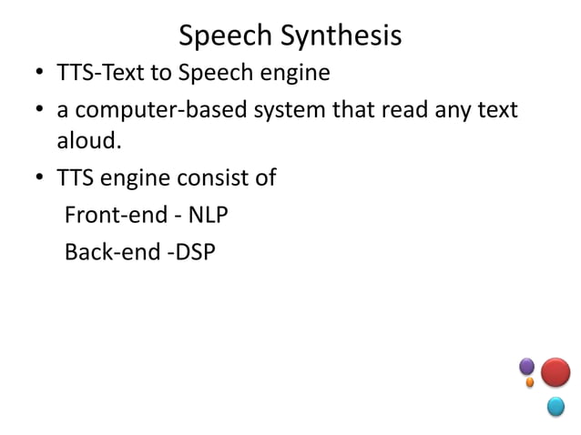 Ai Based Character Recognition And Speech Synthesis Ppt