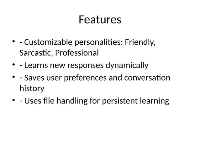 AI_Based_Chatbot_Project for Btech2nd Year Students | PPTX