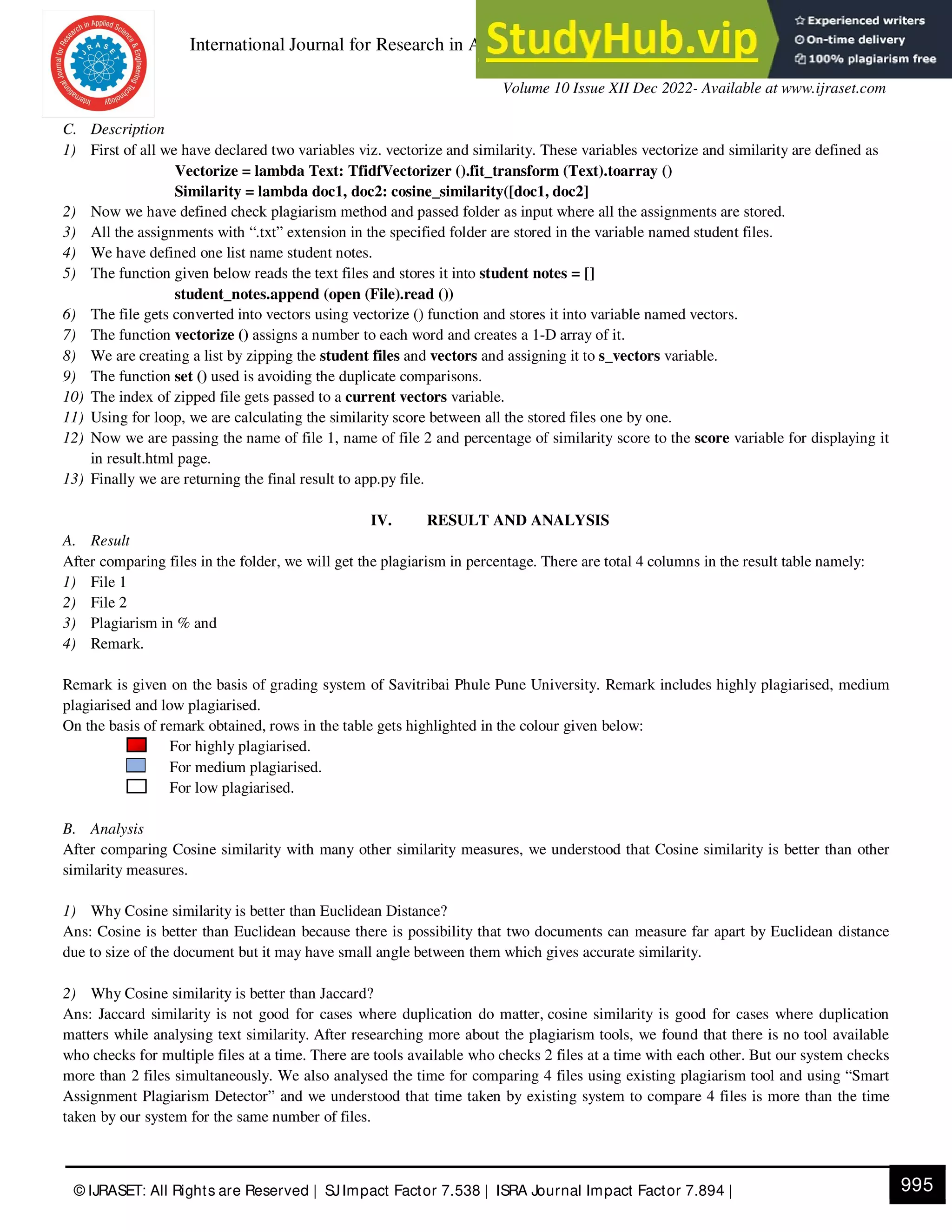 AI Based Student S Assignments Plagiarism Detector | PDF