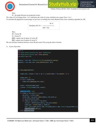 AI Based Student S Assignments Plagiarism Detector | PDF
