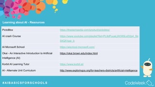 AI BASICS FOR SCHOOLS - CodeWeek MOOC Presentation | PPTX