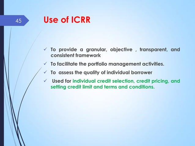 AIBB 202 Lesson 2.6: CRG & Internal Credit Risk Rating Systems (ICRRS ...