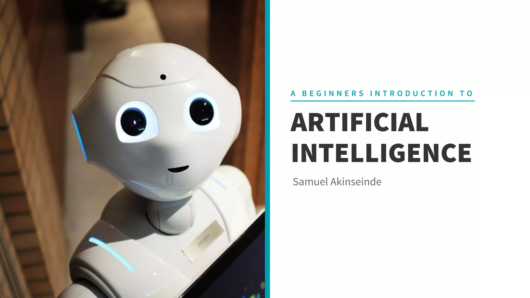 A Beginners Introduction to Artificial Intelligence | PPT
