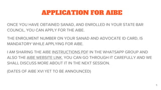 AIBE XVI 2021 (PART 1) by Shraddha Pandit | PPTX