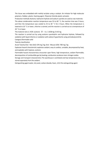 Aibn(Azobisisobutyronitrile) safety data sheet | PDF