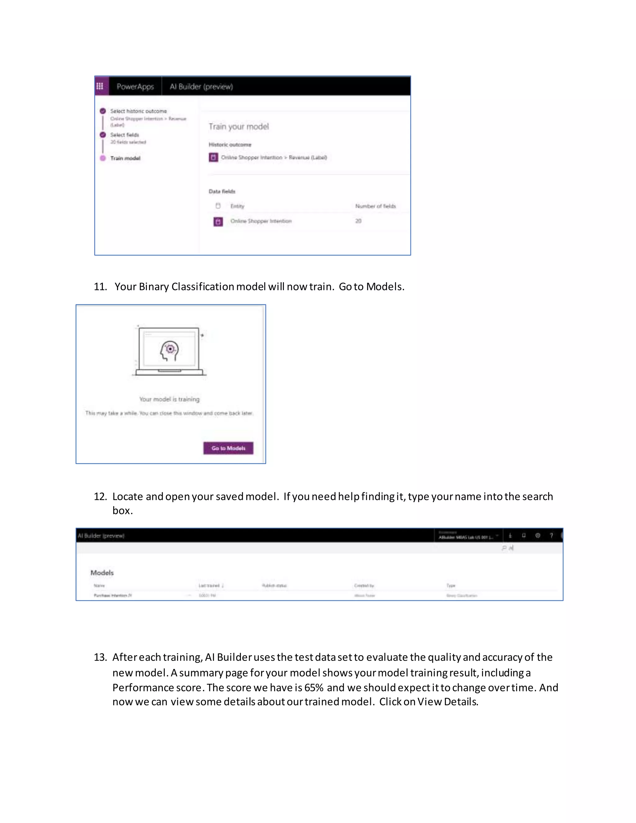 AI Builder - Binary Classification | DOCX | Technology & Computing