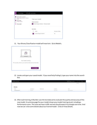 AI Builder - Binary Classification | DOCX | Technology & Computing