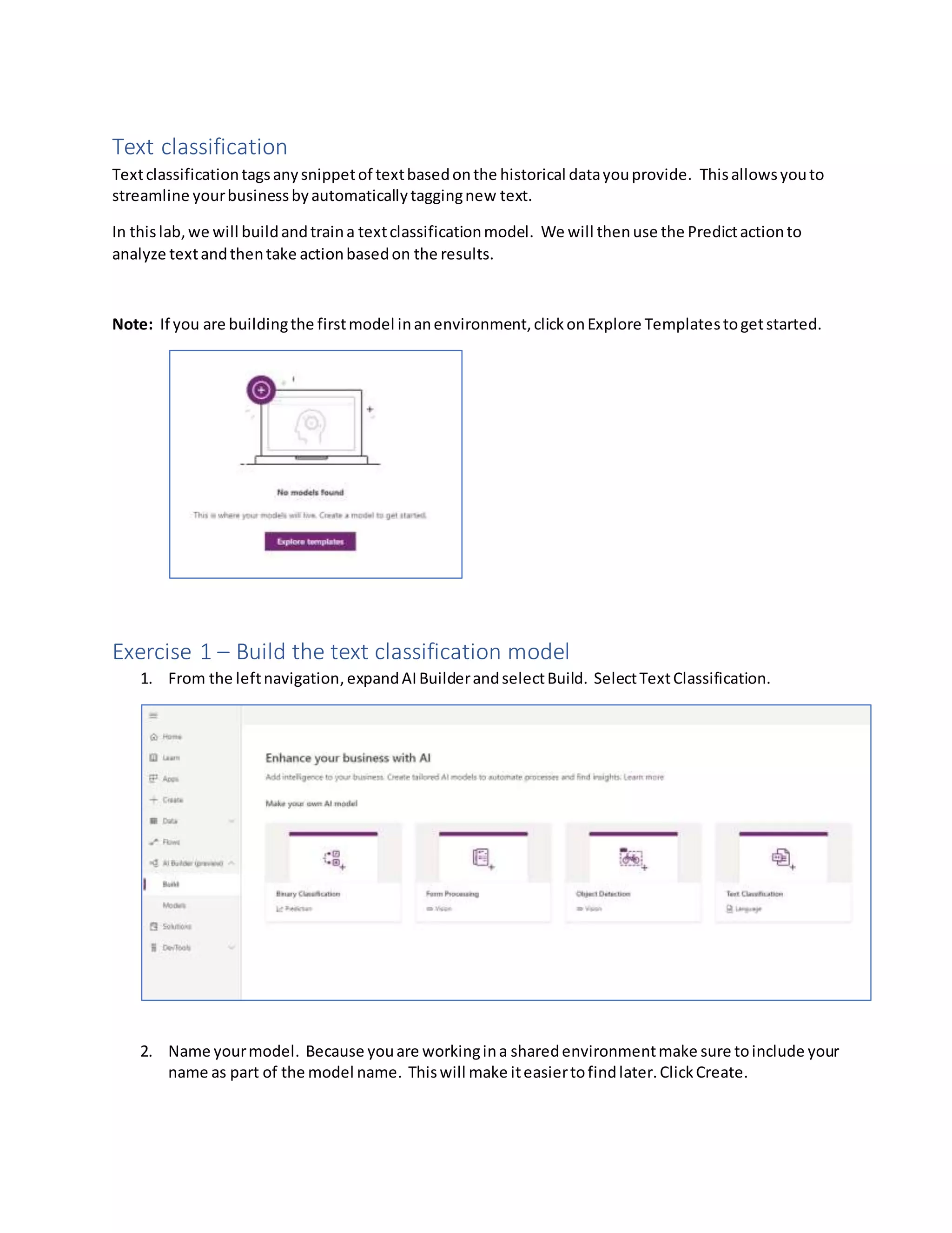 AI Builder - Text Classification | DOCX
