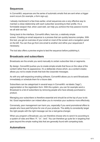 Convertkit A Powerful Emailing Marketing Tool.pdf | Email | Internet