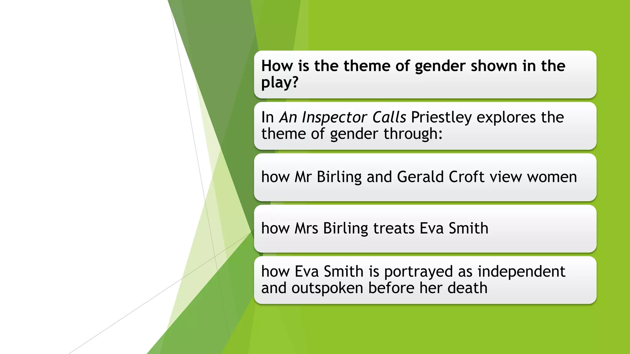 JB Priestly: An Inspector Calls | PPTX