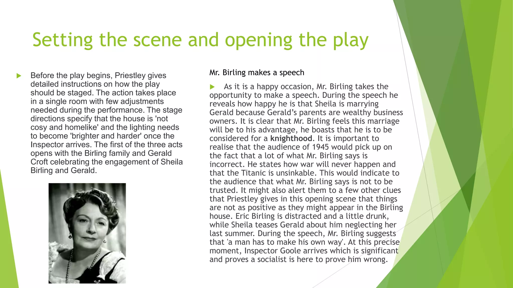 JB Priestly: An Inspector Calls | PPTX
