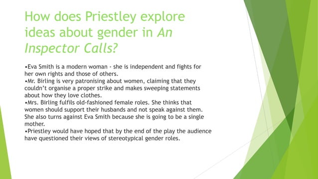 JB Priestly: An Inspector Calls | PPTX