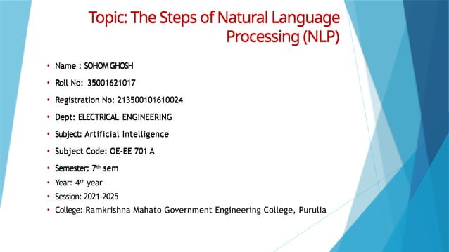 Natural Language Processing(NLP) for beginner | PPTX | Web Development | Internet