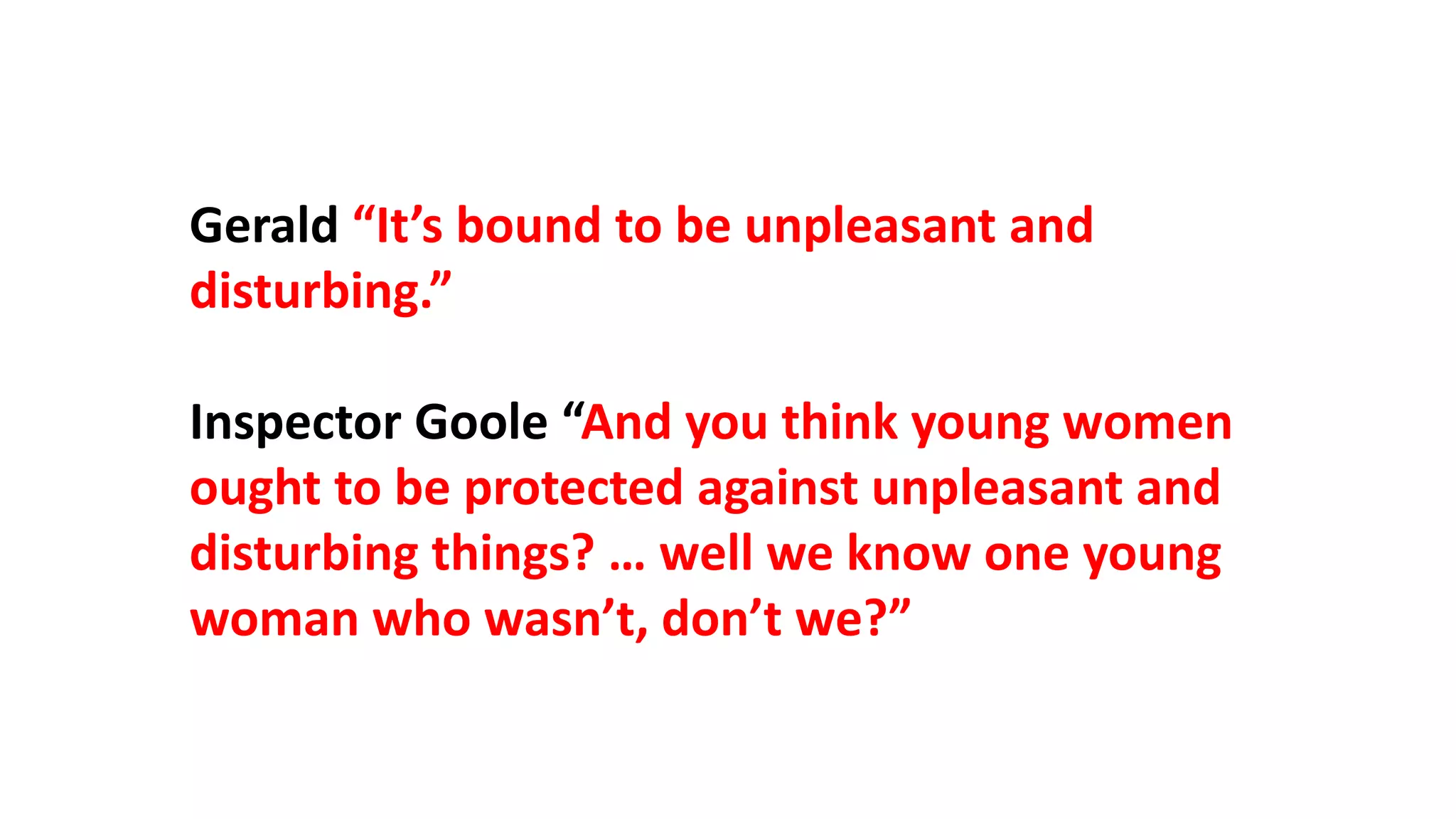 'An Inspector Calls' - Quotation Bank | PPTX