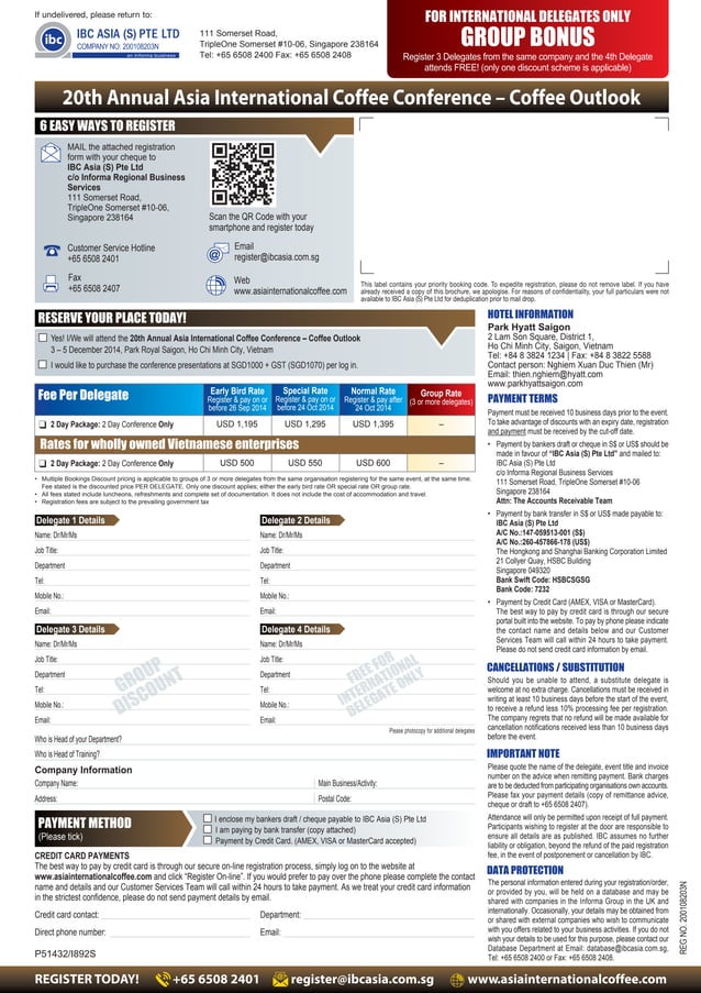20th Annual Asia International Coffee Conference (AICC) 2014 | PDF