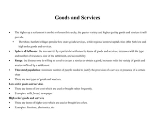 AICE Geography Settlement Dynamics Project | KEY
