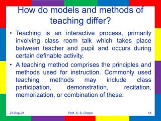Teaching of Science- Methodologies and Models of Teaching Science. | PPTX